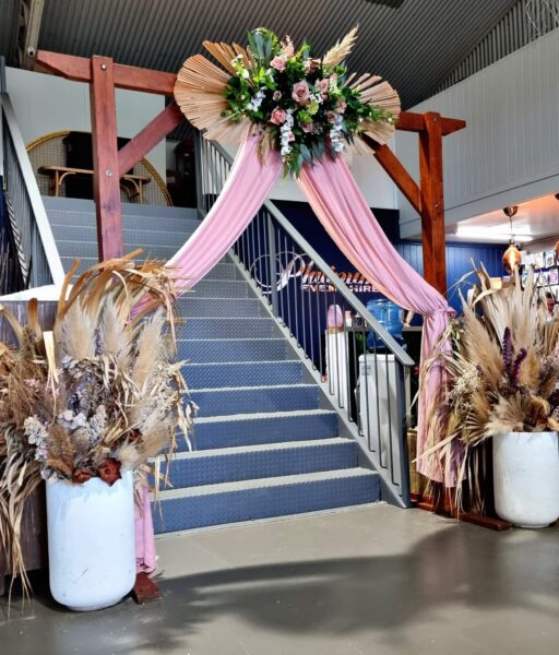 Arbour 2 Post (Stained Timber) - Platinum Event Hire, Wedding Arbour Hire