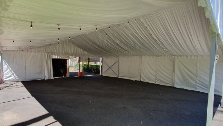 Marquee Silk Roof Drape 10m - Platinum Event Hire