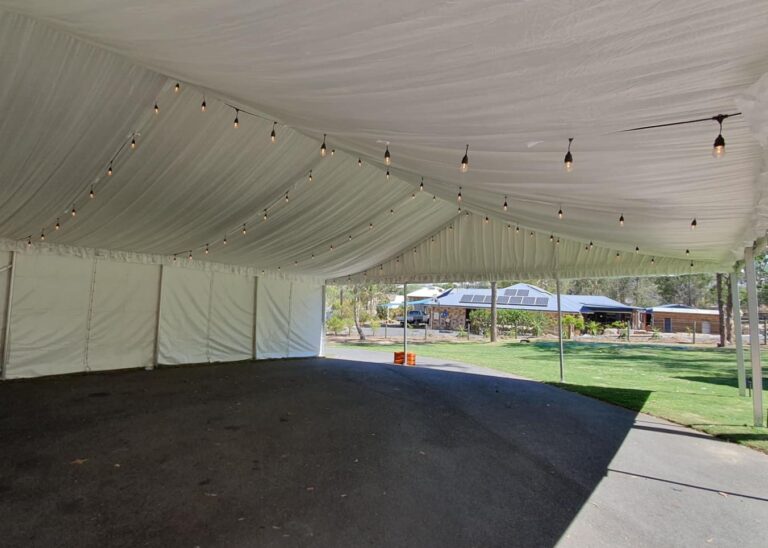 Marquee Silk Roof Drape 10m - Platinum Event Hire