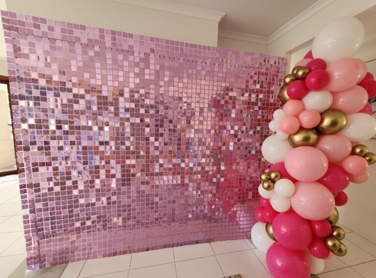 Shimmer Wall - Light Pink - Platinum Event Hire